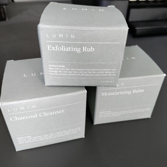 Lumin | Grooming | Lumin Charcoal Cleanser Exfoliator Rub Moisturizer ...